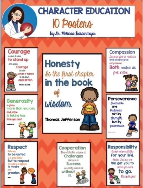 Character Education Posters • Peaceful Playgrounds