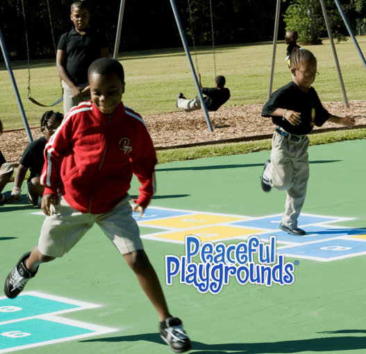 Peaceful Playgrounds encourages positive behavior